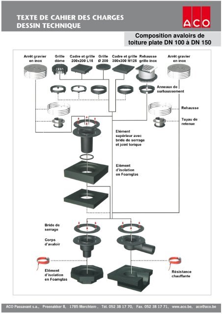 Crépine de toiture DN 100 - Aco