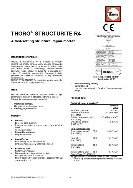 THORO STRUCTURITE R4 - PCI-Augsburg GmbH