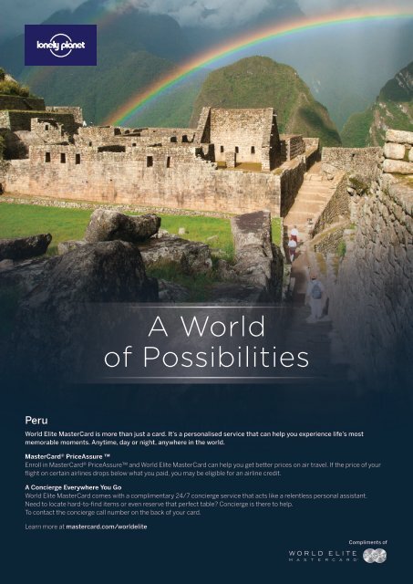 A World of Possibilities - Lonely Planet
