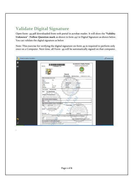 Validate Digital Signature
