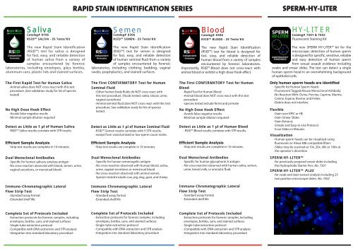 RSID Semen, Saliva, Blood Test