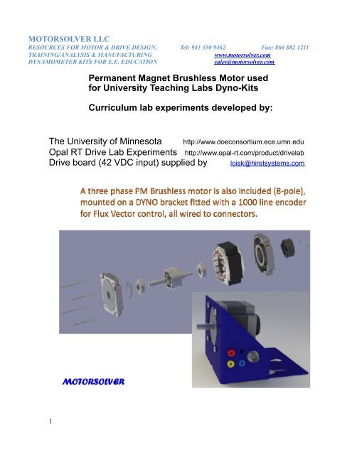 Brushless DC Motor Data Sheet - Motorsolver