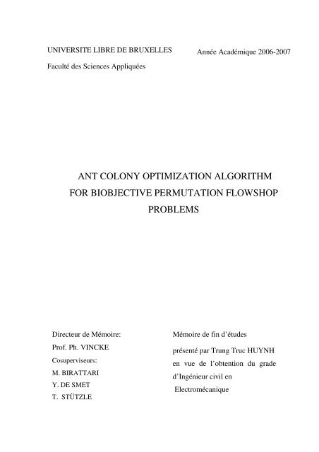 Ant Colony Optimization Algorithm For Biobjective Permutation