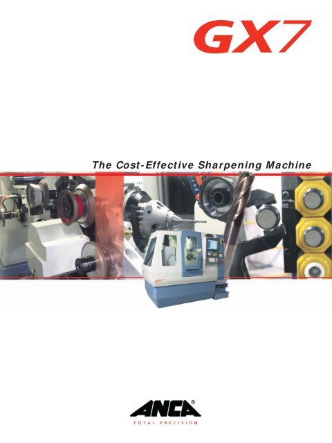 GX7 : a dedicated sharpening machine Polymer concrete base - Anca