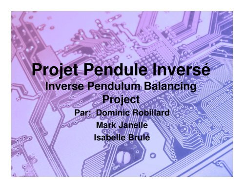 Projet Pendule Inversé