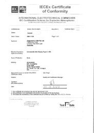 IECEx Certificate of Conformity IECEx Certificate of Conformity