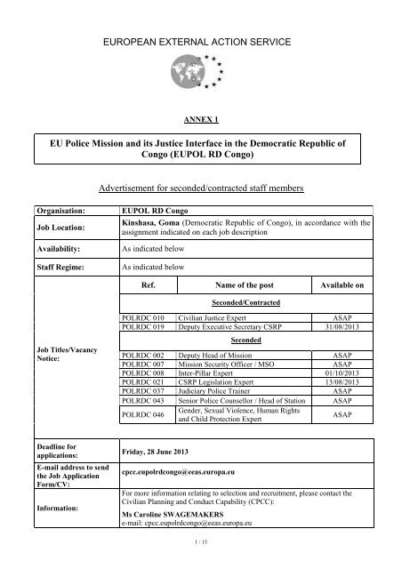 CfC 2-2013 - Annex 1 - Job Descriptions 120613 - Europa