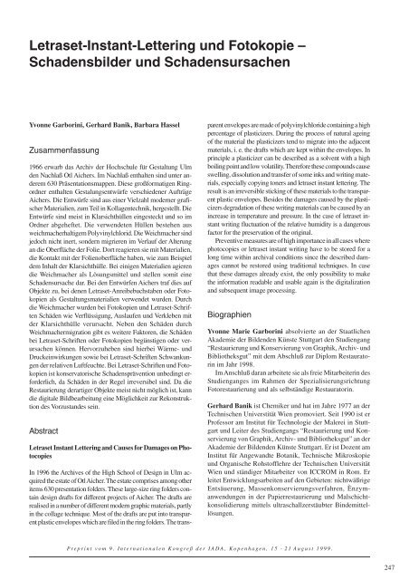 Letraset-Instant-Lettering und Fotokopie - Conservation OnLine