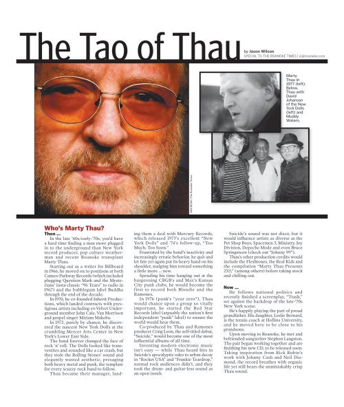 Who's Marty Thau? - Roanoke.com