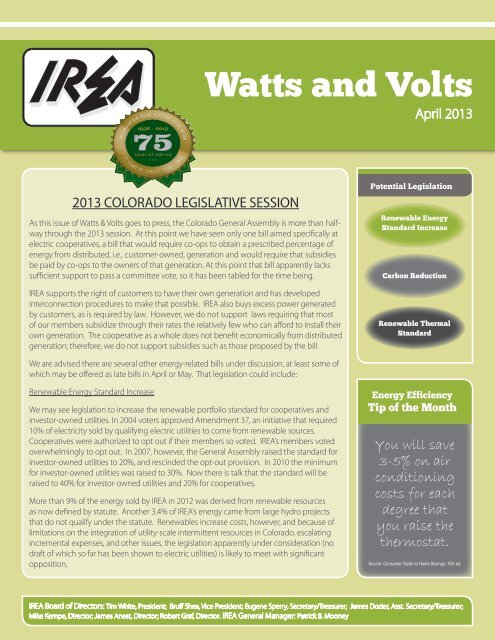 Watts and Volts - Intermountain Rural Electric Association