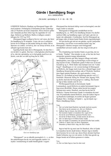 Gadegaard, A. 'Gårde i Søndbjerg Sogn' - Thisted Museum