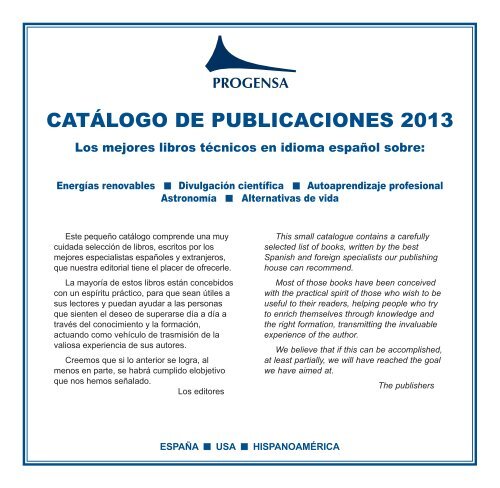 Descargar catálogo completo de todas las publicaciones ... - Progensa