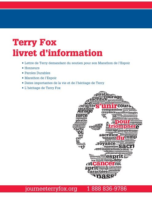 Terry Fox livret d'information - Terry Fox Foundation
