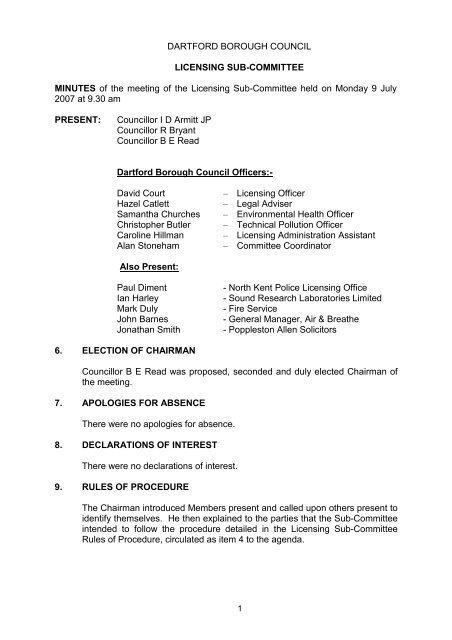 Confirmation of the minutes from the meeting held on 9 July / 8 ...