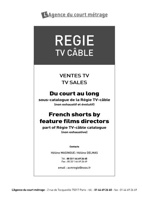 TV CÂBLE - L'Agence du court métrage