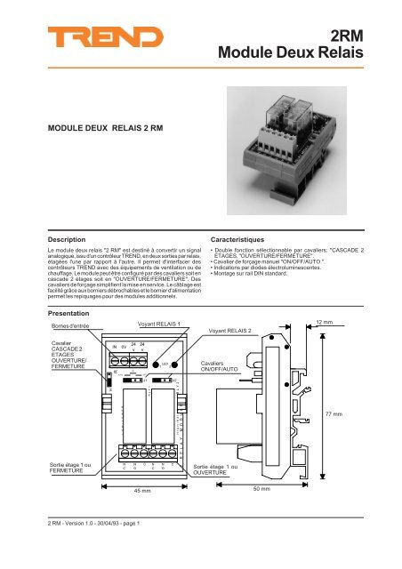 2RM Module Deux Relais - Iisb