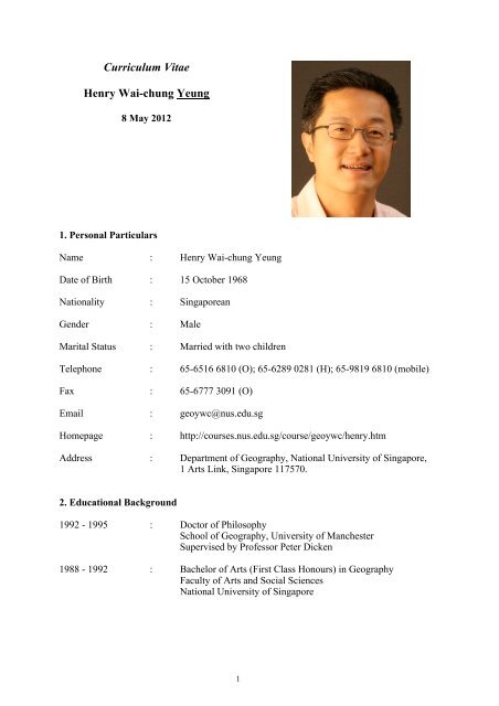 fulll CV May 2012 - NUS Home