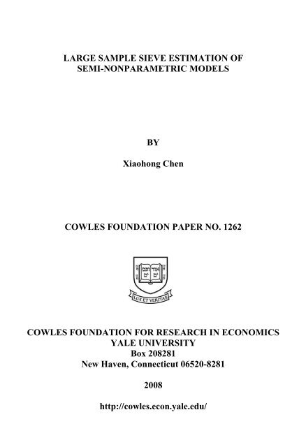 Large Sample Sieve Estimation of Semi-Nonparametric Models