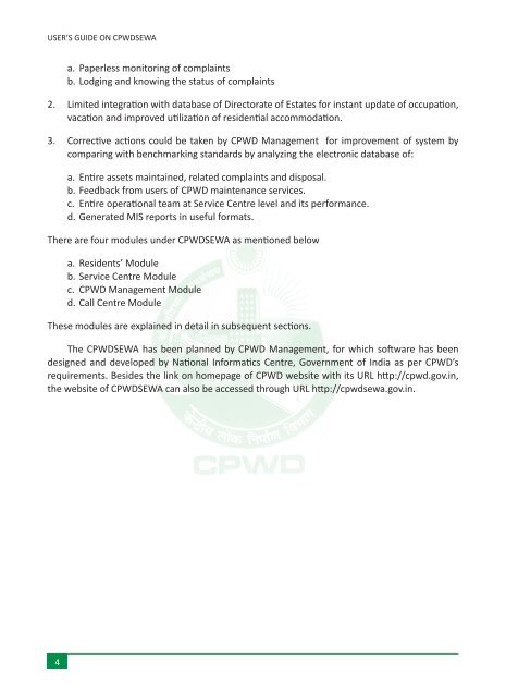 USER’S GUIDE ON CPWDSEW