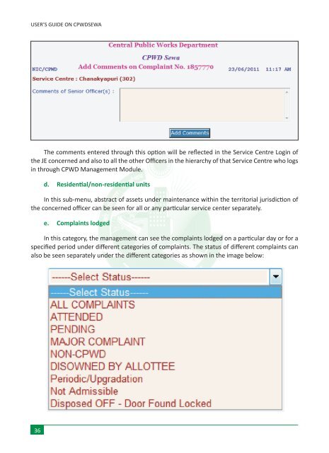 USER’S GUIDE ON CPWDSEW