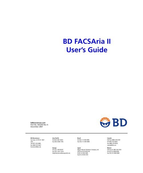 BD FACSAria II User's Guide