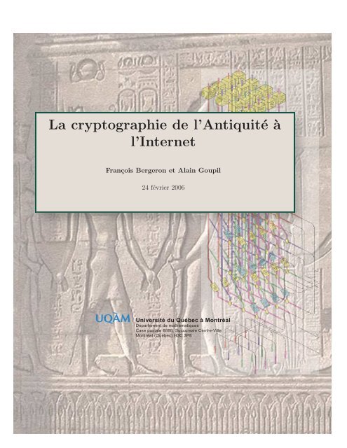 La cryptographie de l'Antiquité `a l'Internet - Apprendre en ligne.net