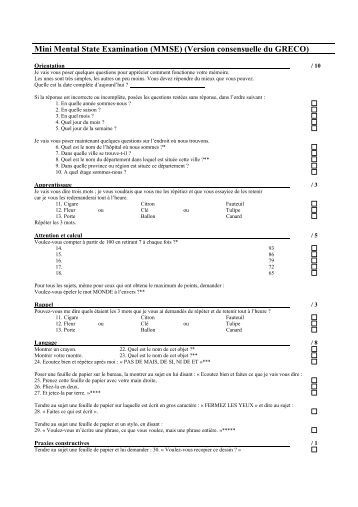 Mini Mental Status Exam Form 21 Printable Brief Mental Status Exam Mse