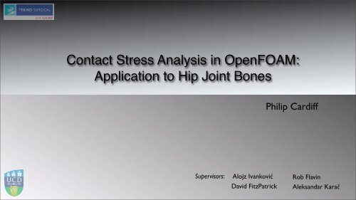 Contact Stress Analysis in OpenFOAM: Application to Hip Joint Bones