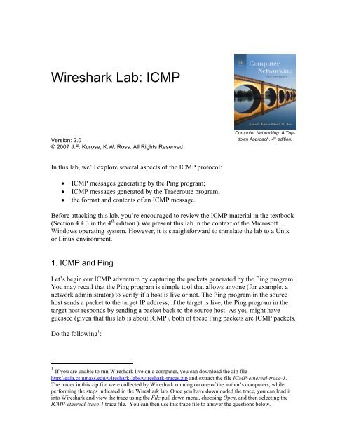 Wireshark Lab Icmp