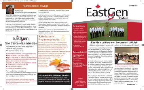 Site d'accès des membres - Semex Alliance