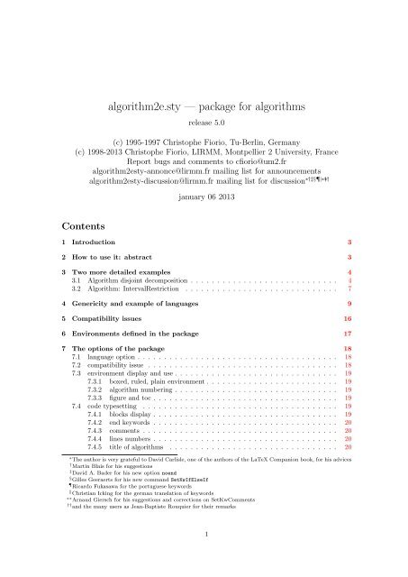 algorithm2e.sty — package for algorithms - CTAN algorithm2e.sty — package for algorithms - CTAN