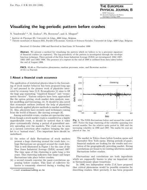 Visualizing the log-periodic pattern before crashes