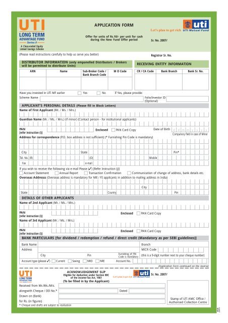 APPLICATION FORM - Alankit