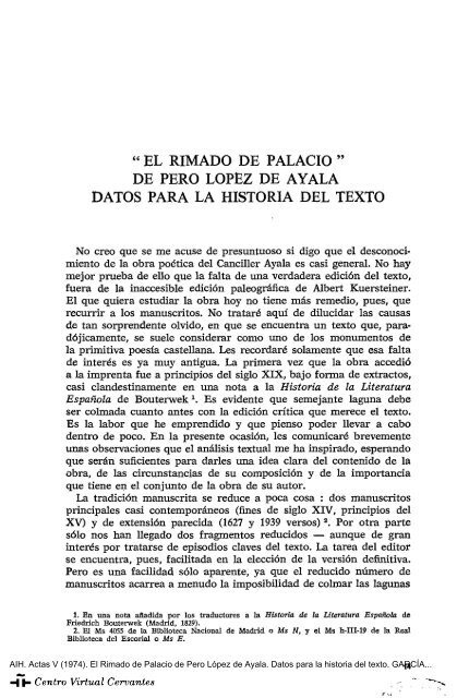El Rimado de Palacio de Pero López de Ayala. Datos para la ...
