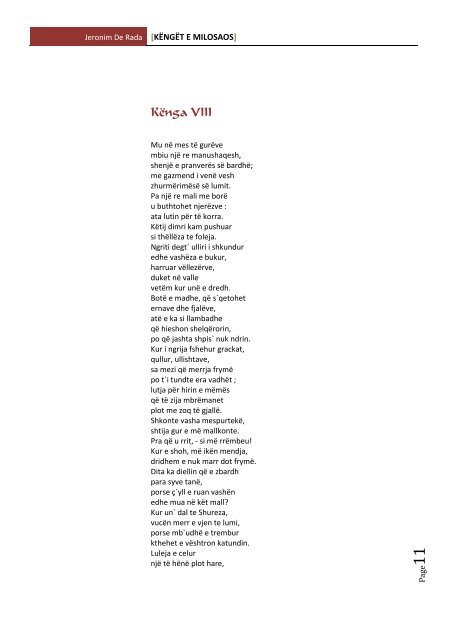 Jeronim De Rada [KËNGËT