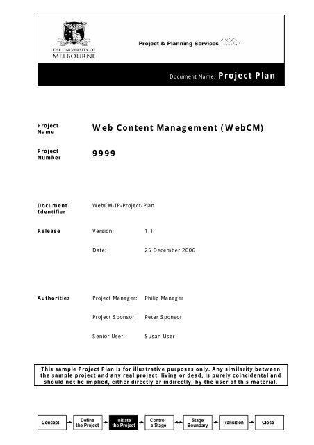 Project Plan Web Content Management (WebCM) - Information ...