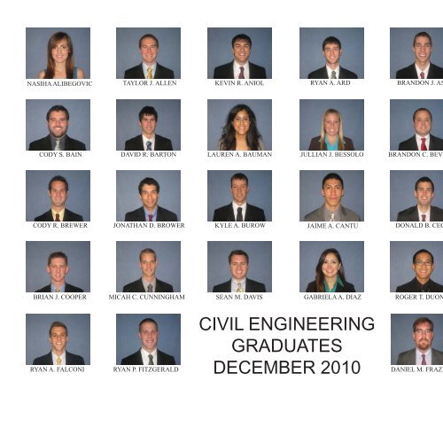 CIVIL ENGINEERING GRADUATES DECEMBER 2010