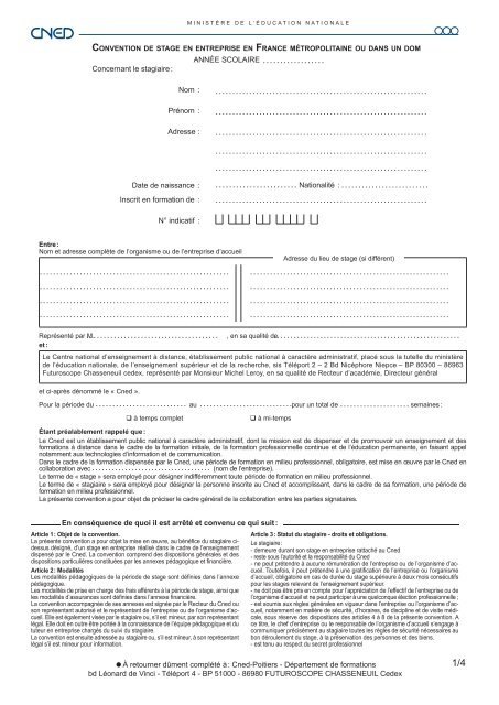 À retourner dûment complété à : cned-Poitiers ... - Espace Inscrit