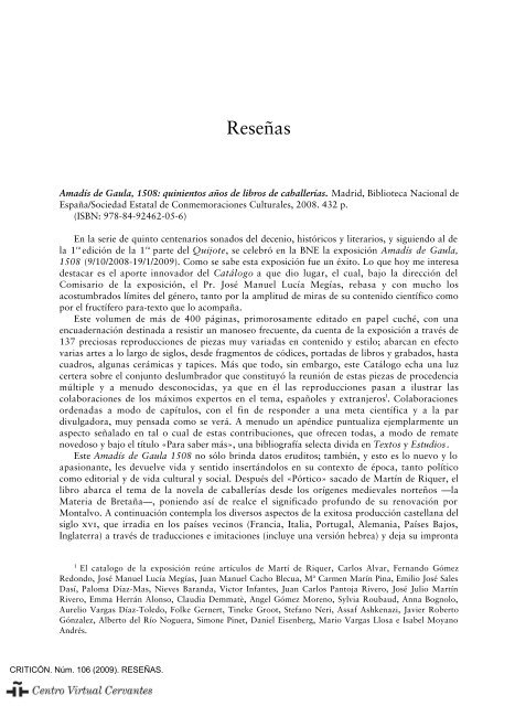 Reseñas Centro Virtual Cervantes