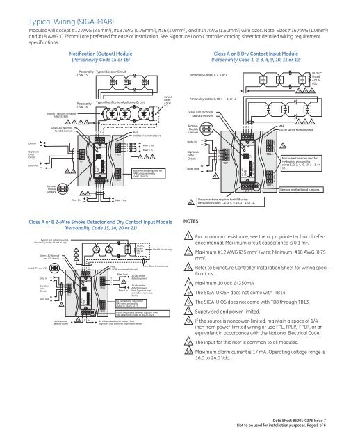 Typical Wiring (SIGA-UM)