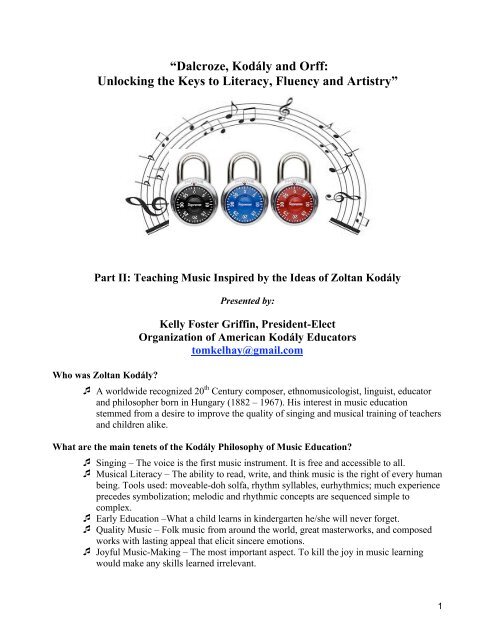 Dalcroze, Kodaly and Orff - ArtsTime