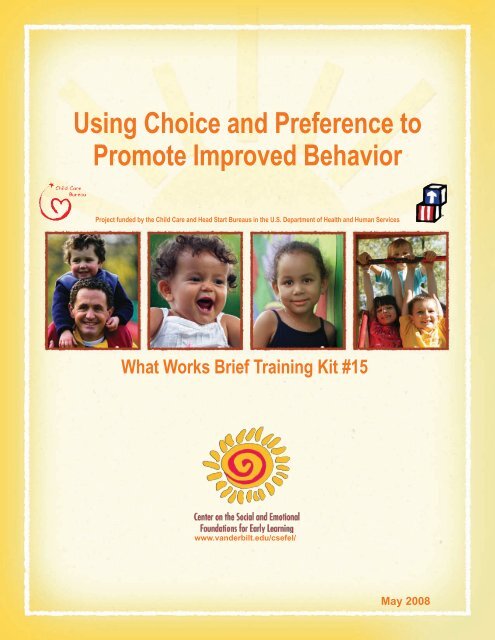 Using Choice and Preference to Promote Improved Behavior