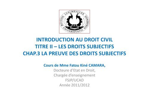 Fardeau de la preuve en droit civil