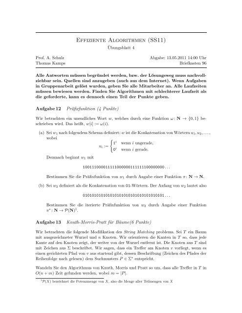Effiziente Algorithmen (SS11)