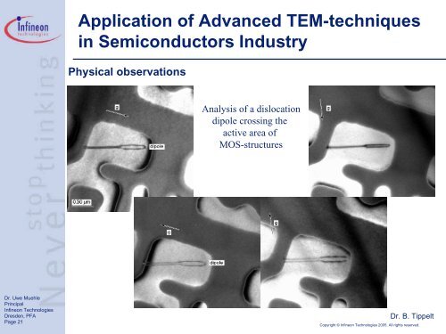 Application of Advanced TEM-techniques in Semiconductors Industry