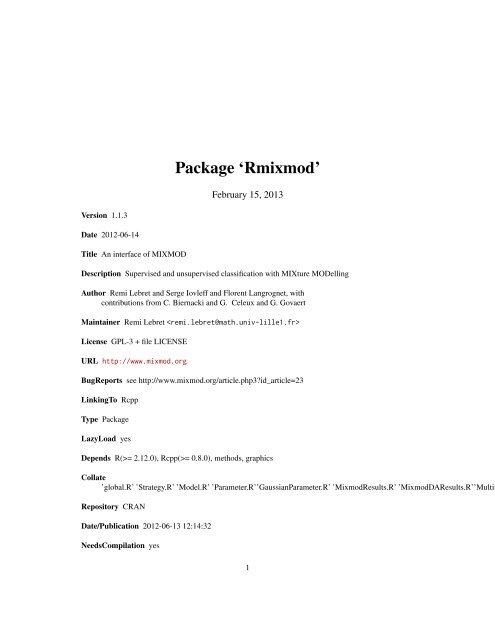 comprehensive r archive network (cran)