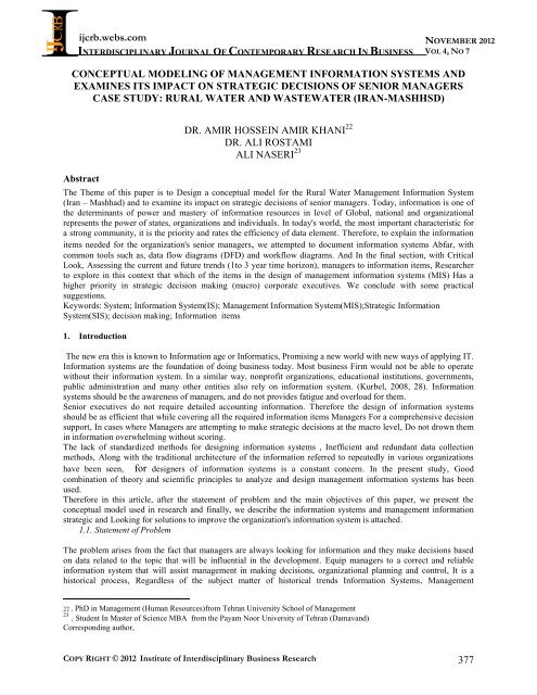 conceptual modeling of management information systems - journal ...