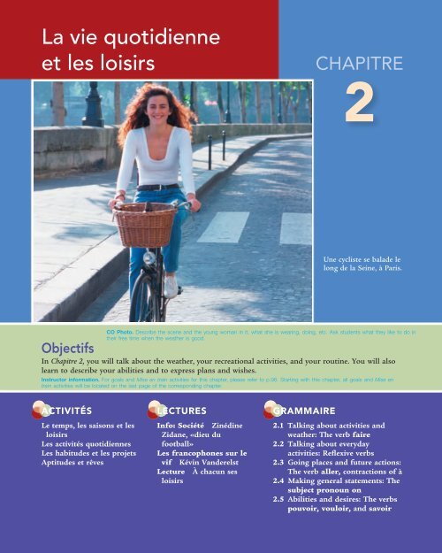 La vie quotidienne et les loisirs