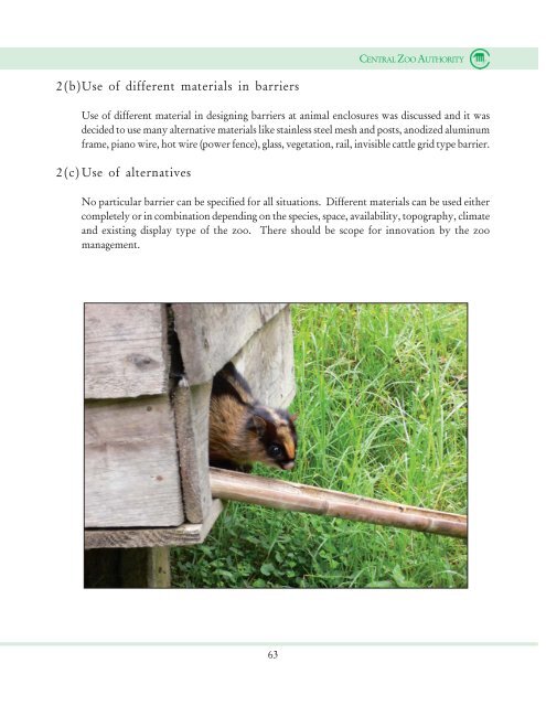 BARRIER DESIGNS FOR ZOOS