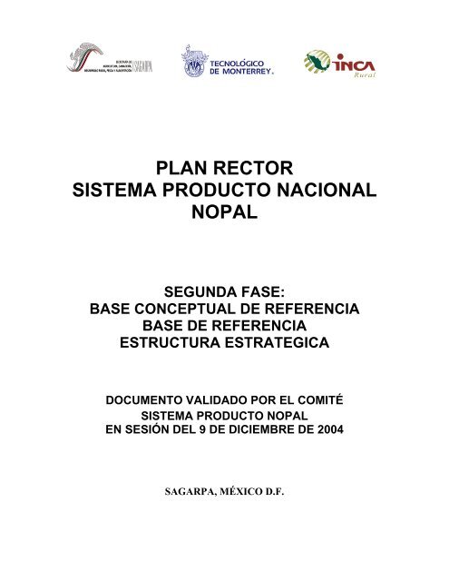 PLAN RECTOR SISTEMA PRODUCTO NACIONAL NOPAL - amsda
